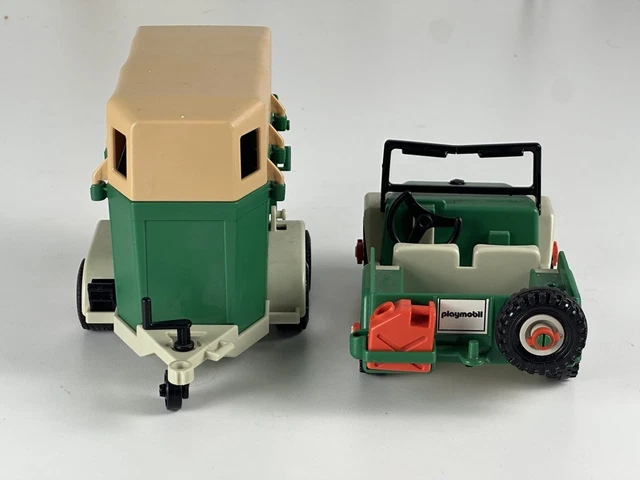 VOITURE PLAYMOBIL AVEC remorque à cheval environ 7,8 - 11,2 de haut x ...
