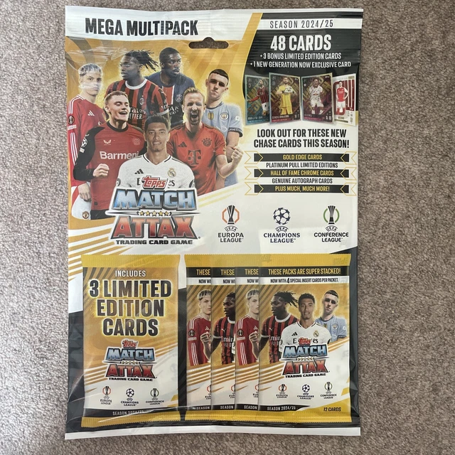 TOPPS MATCH ATTAX 2024/25 Trading Cards Mega Multipack: 48 cards + 3 Ltd Edition £8.50 - PicClick UK