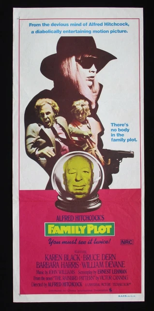 FAMILY PLOT 1976 Original Australian daybill movie poster Alfred Hitchcock $19.99 - PicClick AU