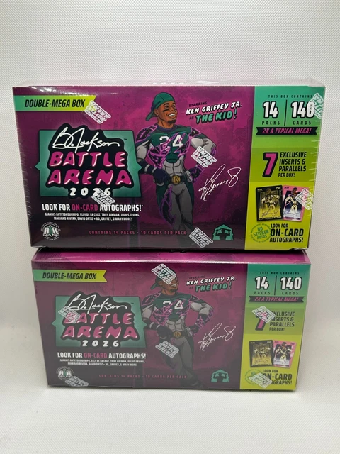 (2) BO JACKSON Battle Arena 2026 Edition Factory Sealed Double Mega Box ...
