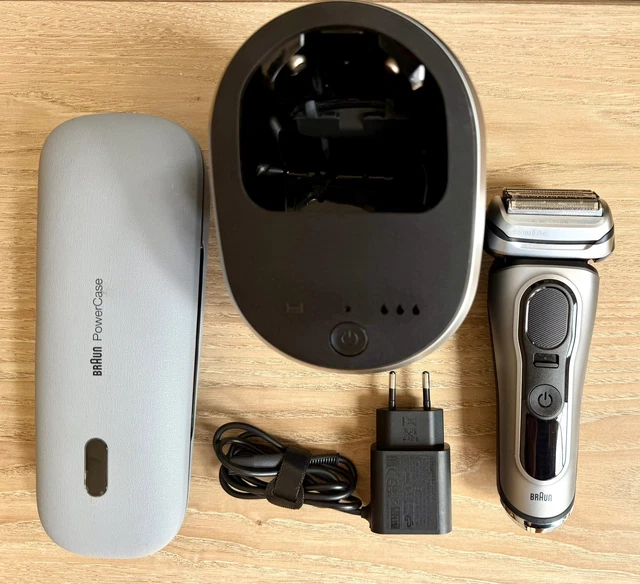 BRAUN SERIES 9 Pro+ Foil Shaver Trimmer Battery PowerCase Cleaning ...