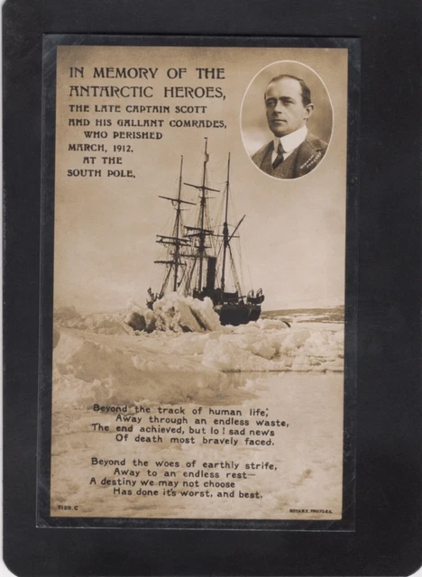 CAPTAIN SCOTT MEMORIAL Postcard, Antarctic Expedition 1912, Terra Nova ...