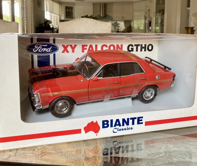 BIANTE 1:18 FORD Falcon XY GT HO Phase 3 Model Car Track Red RARE GTHO ...