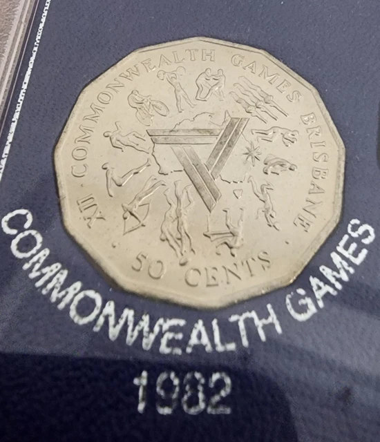 1982 50 CENT Coin XII Commonwealth Games Brisbane $50.00 - PicClick AU