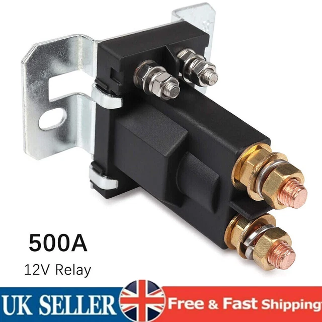 500A DC 12V High Current Starter Solenoid Relay 4 Pin SPST Auto Start ...