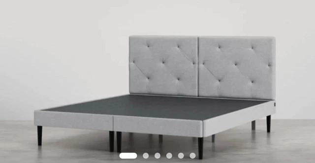 EMMA SUPER KING Light Grey Singature Bed with Tufted Headboard 180x200 ...