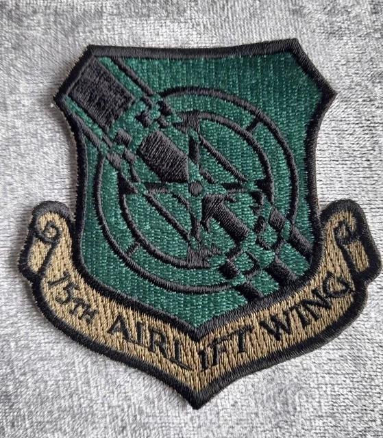 GENUINE SURPLUS US Military Cloth Badge Patch- USAF 15th Airlift Wing £ ...