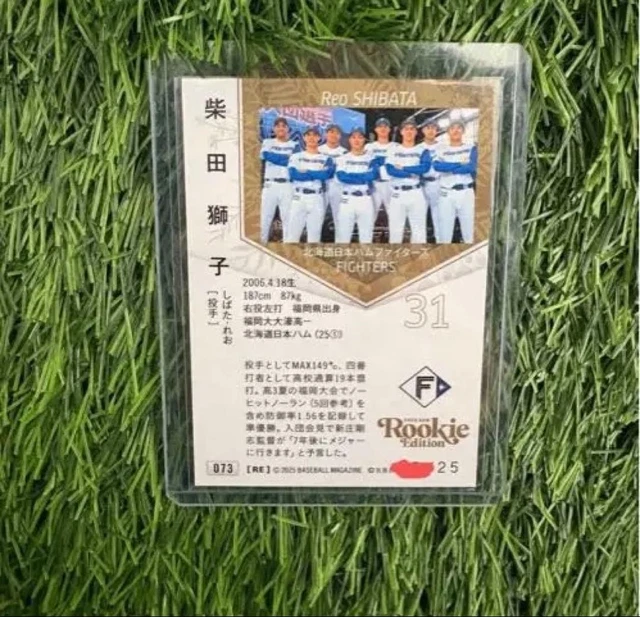 [BBM 2025] NIPPON Ham Fighters Shibata Shishi Secret Blue Foil Sign EUR ...