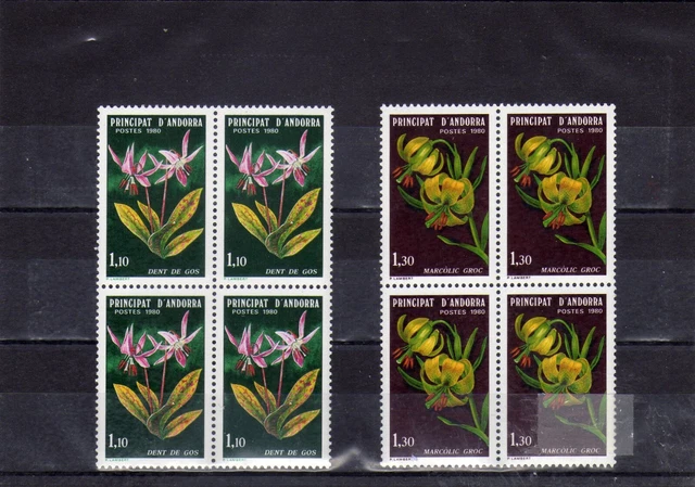 ANDORRA F. 286/287 Flores bloque 4 nuevos (según foto) EUR 1,00 ...