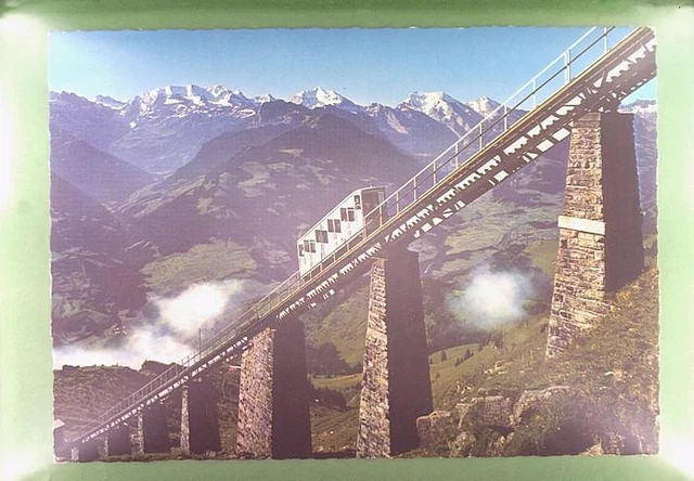 CPA SWITZERLAND NIESENBAHN Viadukt Mountain Railway Train Eisenbahn ...