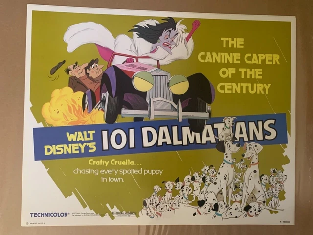 101 DALMATIANS ORIGINAL Half Sheet Walt Disney animation classic £152. ...