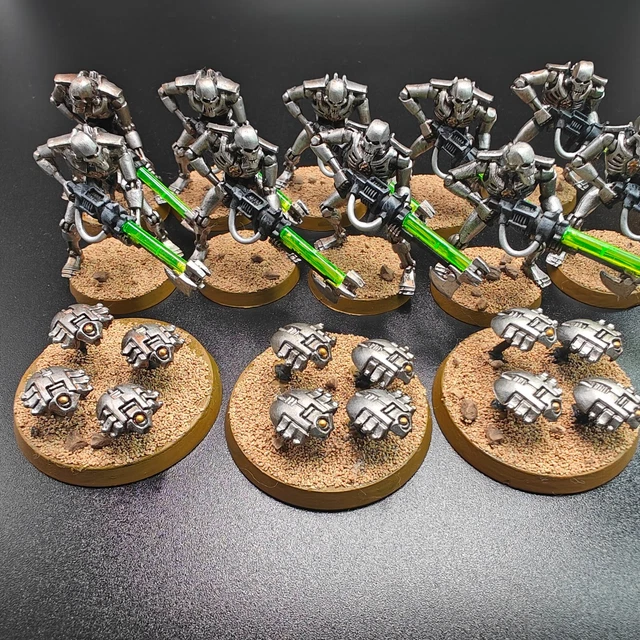WARHAMMER 40K NECRON Warriors with Canoptek Scarabs Unit Painted C £31. ...