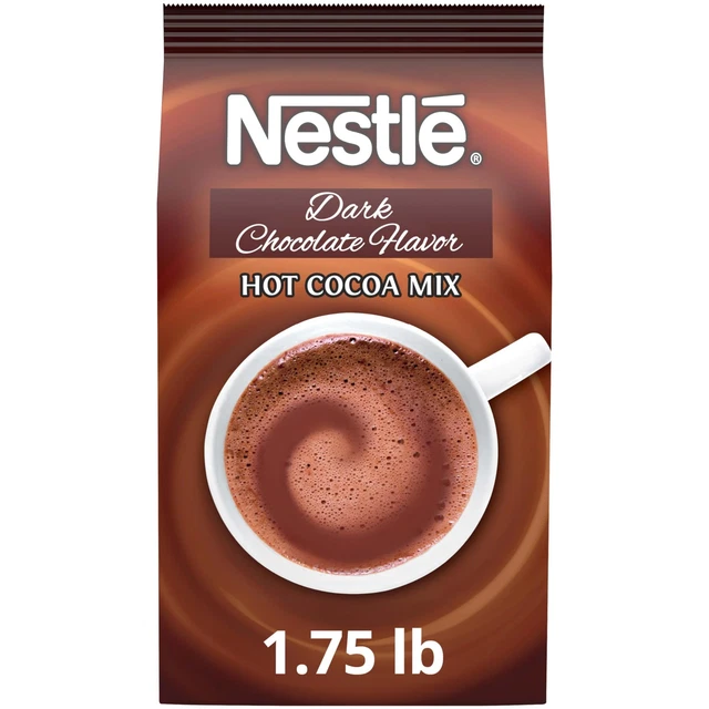 NESTLE HOT CHOCOLATE Mix, Dark Chocolate Flavor Hot Cocoa, Bulk Whipped ...