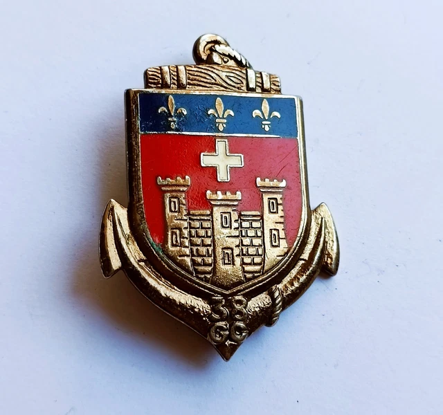 INSIGNE MILITAIRE RÉGIMENT d'Infanterie de marine Vintage Military navy ...