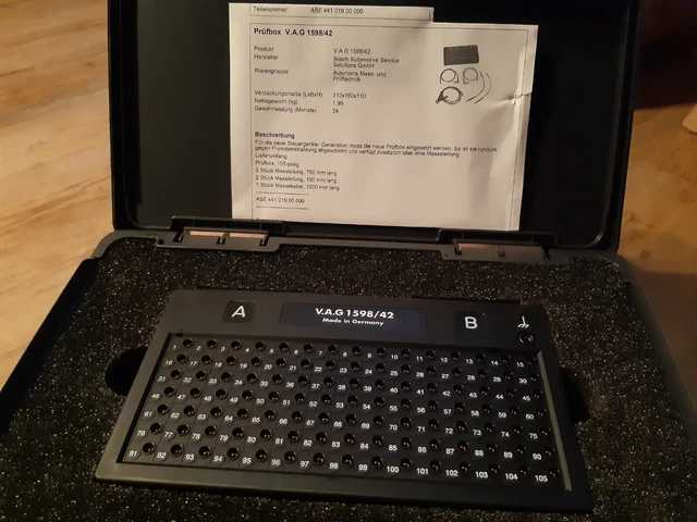 PRÜFBOX VAG 1598/42 Original VW Spezialwerkzeug EUR 219,00 - PicClick DE