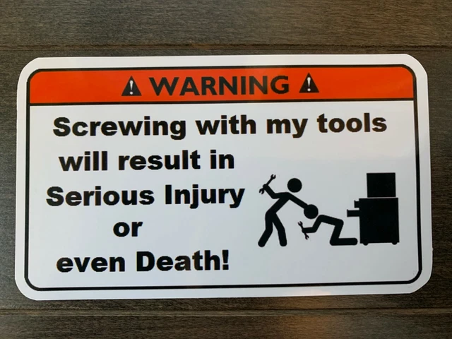 DON'T SCREW WITH my Tools Toolbox Warning Sticker - Must Have! snapon ...