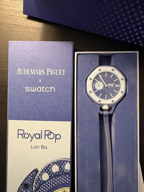 SWATCH X AP ROYAL POP Watch Audemars Piguet LAN Ba - Blue New with ...