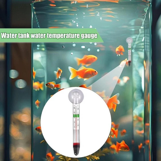 DIGITAL FLOATING AQUARIUM Vertical Thermometer with Fish Tank- Suction ...