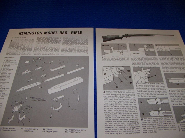 REMINGTON MODEL (.22) 580 Rifle...takedown/Exploded View/Parts Legend ...
