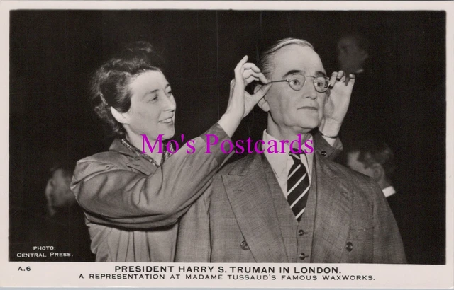 POLITICS POSTCARD - President Harry S Truman, Madame Tussauds Waxworks ...