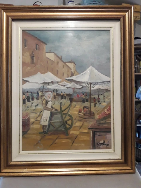 MANTOVA -QUADRO - pittore '' GALUSI FRANCO '' l'arrotino (professione ...