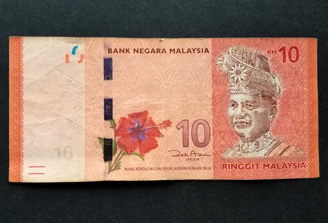 MALAYSIA 10 RINGGIT Banknote ~ 2012, # 53a ~ Sign: A.Z. Aziz Paper Note ...