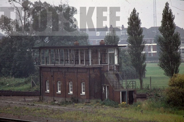 35MM SLIDE BR British Railways Scene View March North Junction Signal ...