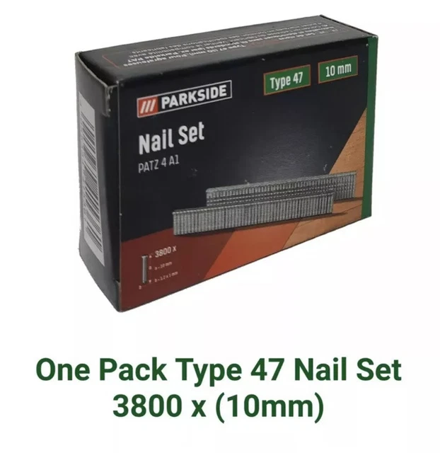 PARKSIDE NAIL SET For Parkside Cordless 4v Nailer Stapler PAT 4 C4 / D5 ...