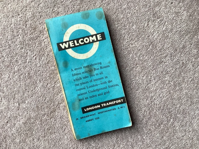 LONDON TRANSPORT ‘WELCOME To London’ Bus Map, 1962. EUR 1,16 - PicClick IT
