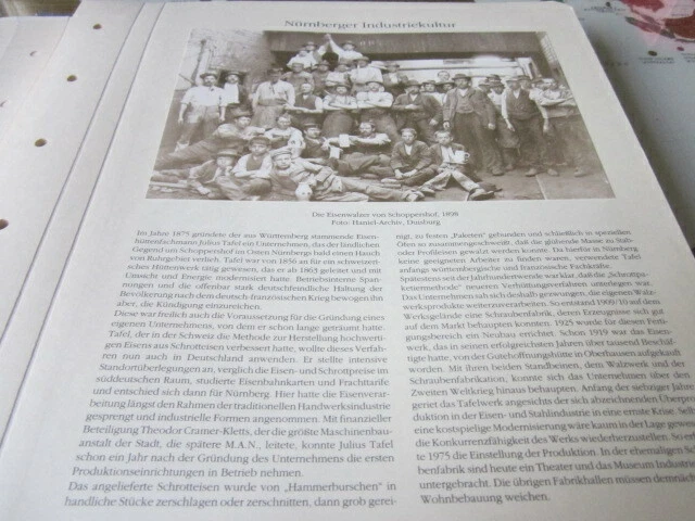 NÜRNBERG DOKU 6017A Eisenwerk Julius Tafel Schoppershof Walzwerk ...