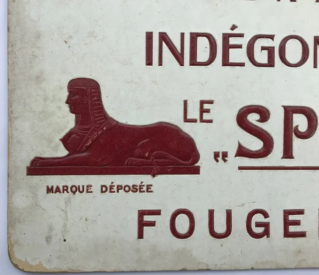 CARTON PUBLICITAIRE VÉLO Chambre À Air Indegonfable Le Sphinx Fougerat ...