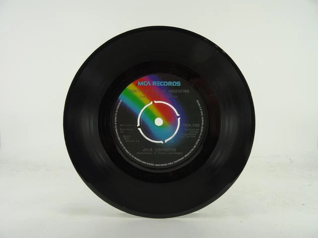 JULIE COVINGTON DON'T CRY FOR ME ARGENTINE 84/1 (84) 2 pistes 7" Single ...