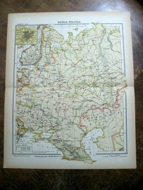ANTICA MAPPA OLD MAP RUSSIA POLITICA 1950. EUR 7,00 - PicClick IT