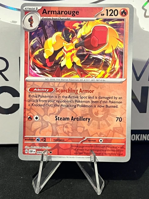 POKÉMON TCG ARMAROUGE Scarlet & Violet Obsidian Flames: 044/197 Reverse ...