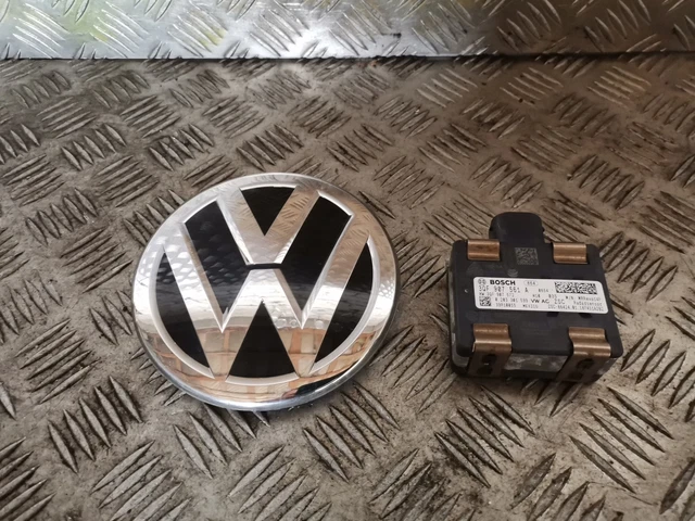 VW GOLF 7 MK7 ACC Front Radar Sensor and Badge Emblem 3qf907561a ...
