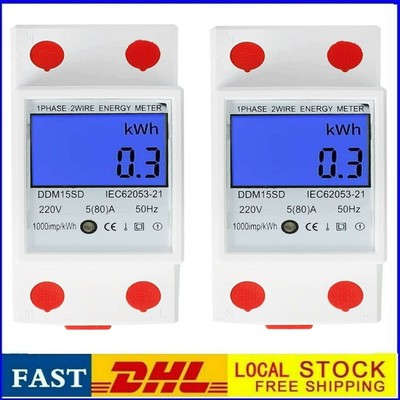4 PACK AC Counters Three-Phase Counters 5 (32a) An Electricity Counter ...