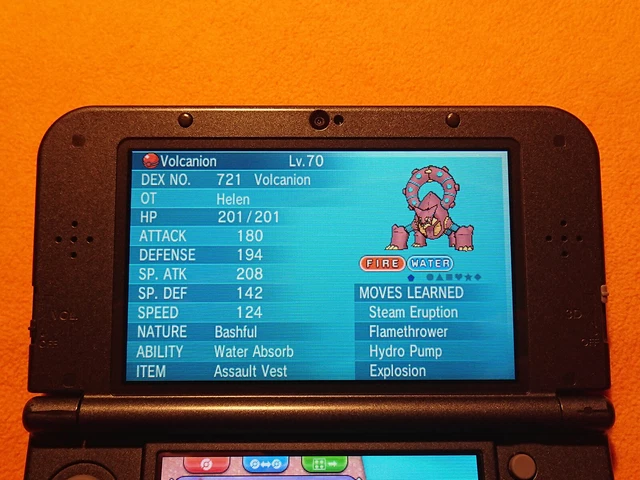 POKEMON EVENT HELEN Volcanion (For XY ORAS Omega Ruby Alpha Sapphire ...