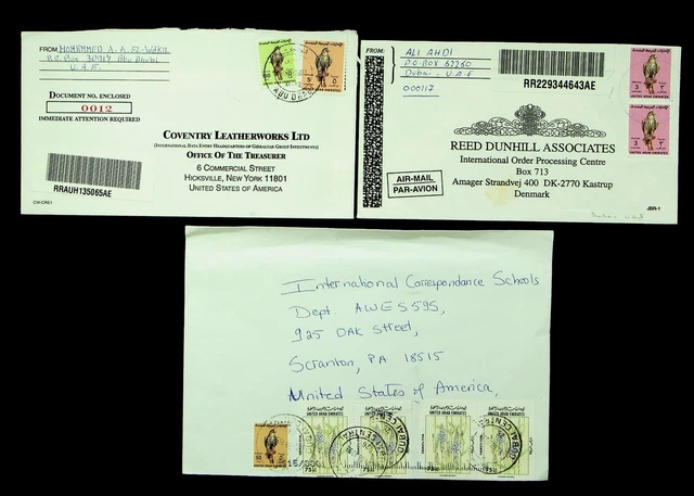 SEPHIL UAE DUBAI Abu Dhabi Regd Poste Aérienne 3 Housses Largeur / 9v ...