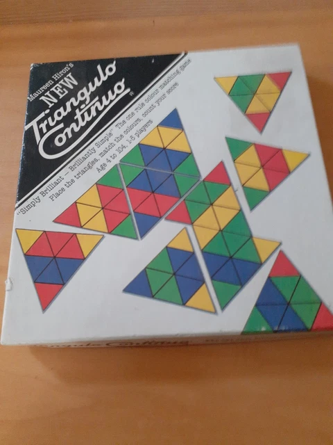VINTAGE NEW TRIANGULO Continuo Tile Game by Maureen Hiron 1986 Complete £13.00 - PicClick UK