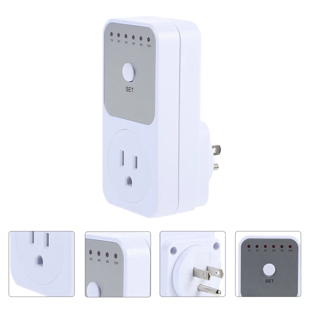 TIMER SOCKET ADJUSTABLE Automatic Shut Off Timer Safety Outlet US Plug ...