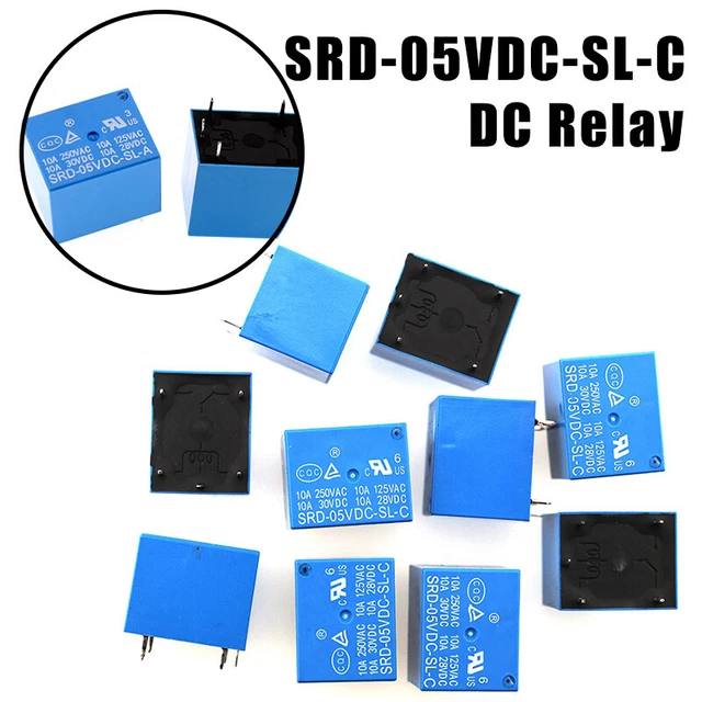 SRD-05VDC-SL-C RELAY PCB Relay 5 Pin Small DC Relay 250V 10A Compliant ...