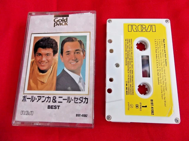 VINTAGE! PAUL ANKA & NEIL SEDAKA BEST/ JAPAN CASSETTE TAPE JAPANESE ...