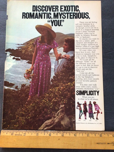 VINTAGE SIMPLICITY AD Clipping Original Magazine Print Sewing Patterns ...