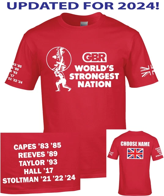 GBR WORLDS STRONGEST NATION T-Shirt - Tom Stoltman WSM strongman man ...