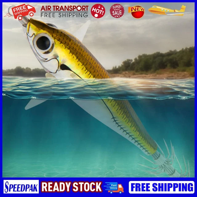 83MM LUMINOUS SQUID Lure Octopus Bait Realistic for Saltwater ...