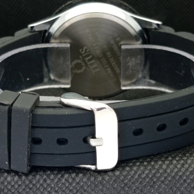 MECHANICAL TITUS WINDING SWISS MENS WRIST BLACK DIAL WATCH 583d-a306866 ...