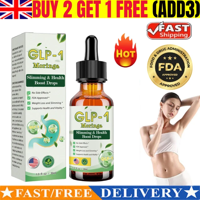 GLP-1 MORINGA SLIMMING Health Boost Drops Liquid 30ml / Weight Loss and ...