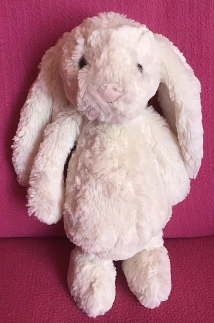 JELLYCAT MEDIUM CREAM Bashful Bunny Rabbit Soft Plush Toy 8-11 ...
