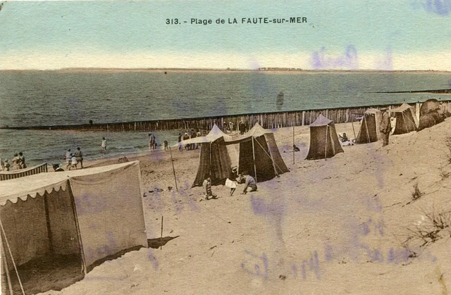 LA FAUTE SUR MER LOT de 2 cartes sur la plage dont Est EUR 9,00 ...
