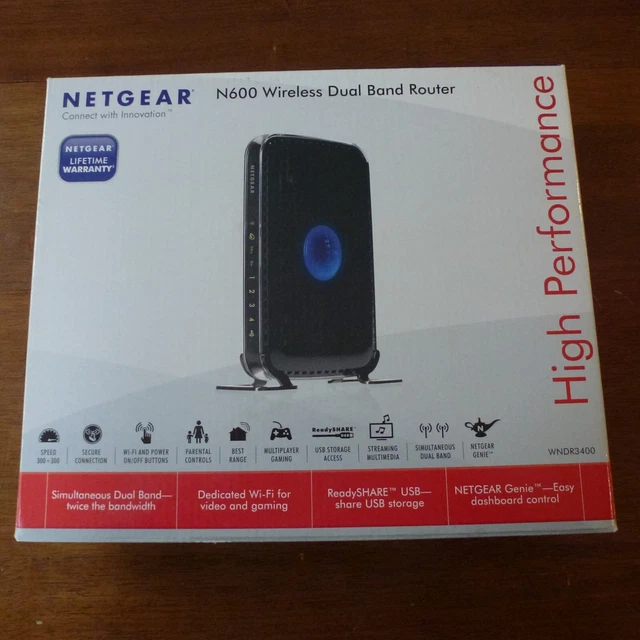 NETGEAR N600 WI-FI Wireless Dual Band Router Model WNDR3400. $9.00 ...